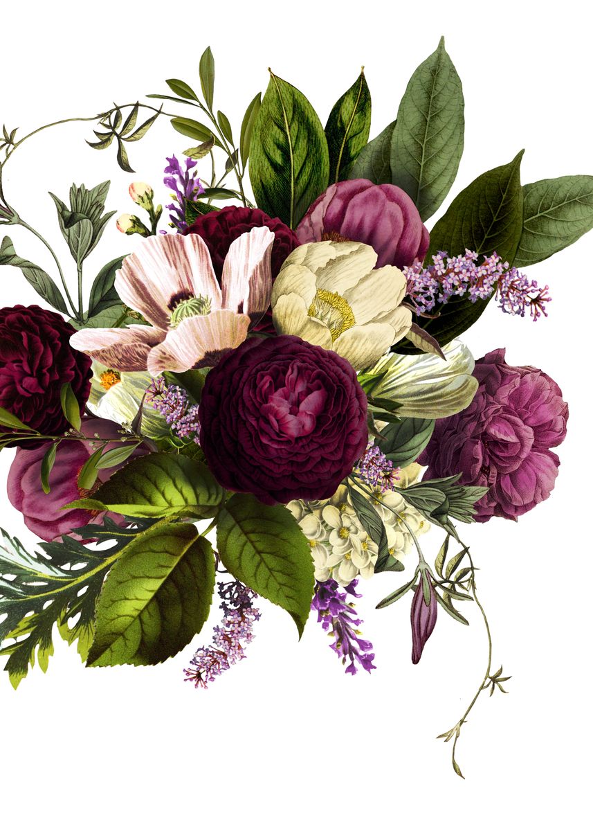 'Bouquet' Poster, picture, metal print, paint by Nikita Abakumov | Displate