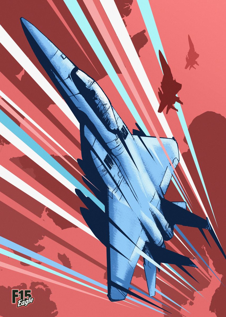 'F15 Eagle' Poster, picture, metal print, paint by Eden Design | Displate