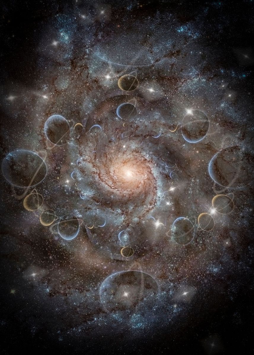 'The galaxy is born' Poster, picture, metal print, paint by Bruce Rolff ...