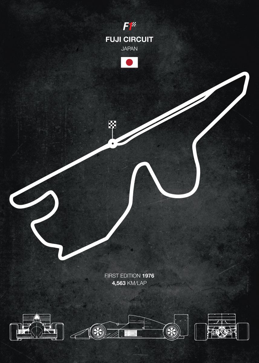 'Fuji Circuit ' Poster, picture, metal print, paint by Xavier Vieira ...