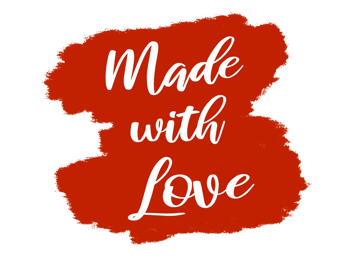 'Simple text made with love' Poster by Gianfranco Grenar | Displate