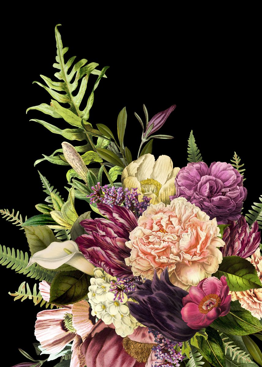 'Bouquet' Poster, picture, metal print, paint by Nikita Abakumov | Displate