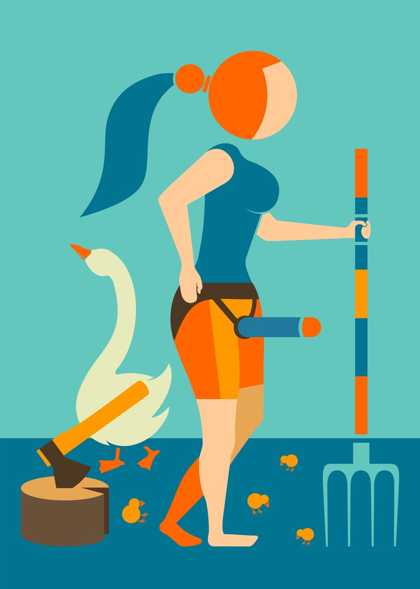 'rural life' Poster, picture, metal print, paint by алексей кудаков ...