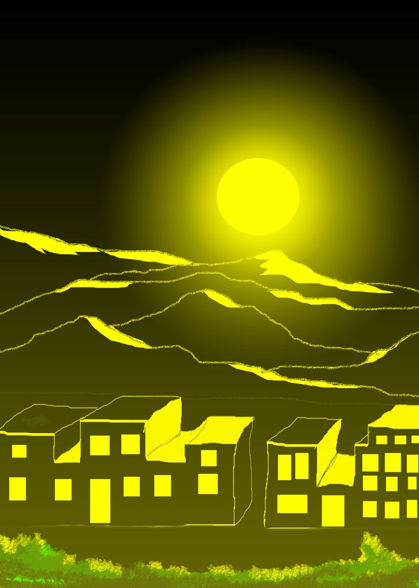 'Silent Night' Poster, picture, metal print, paint by Randy Chua | Displate