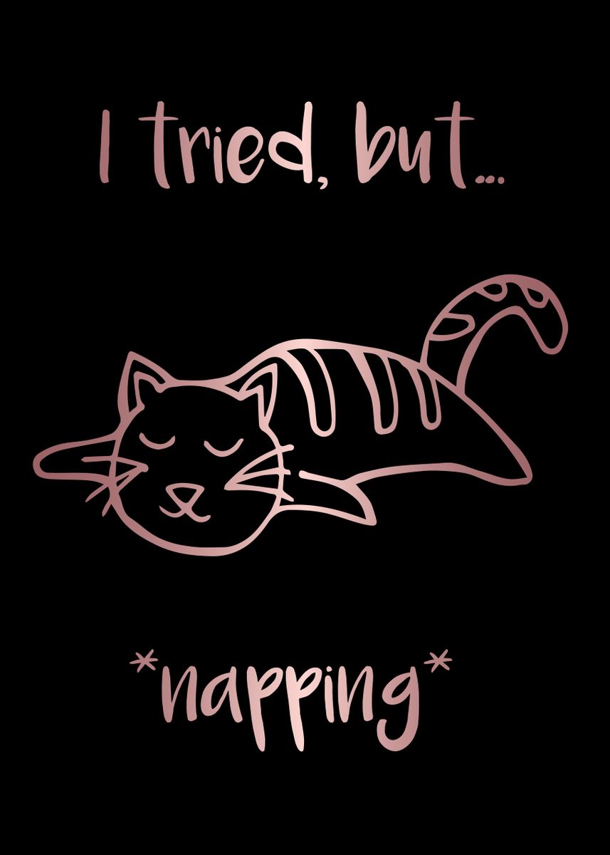 'Nap Cat Animal 27' Poster by Maricris M | Displate