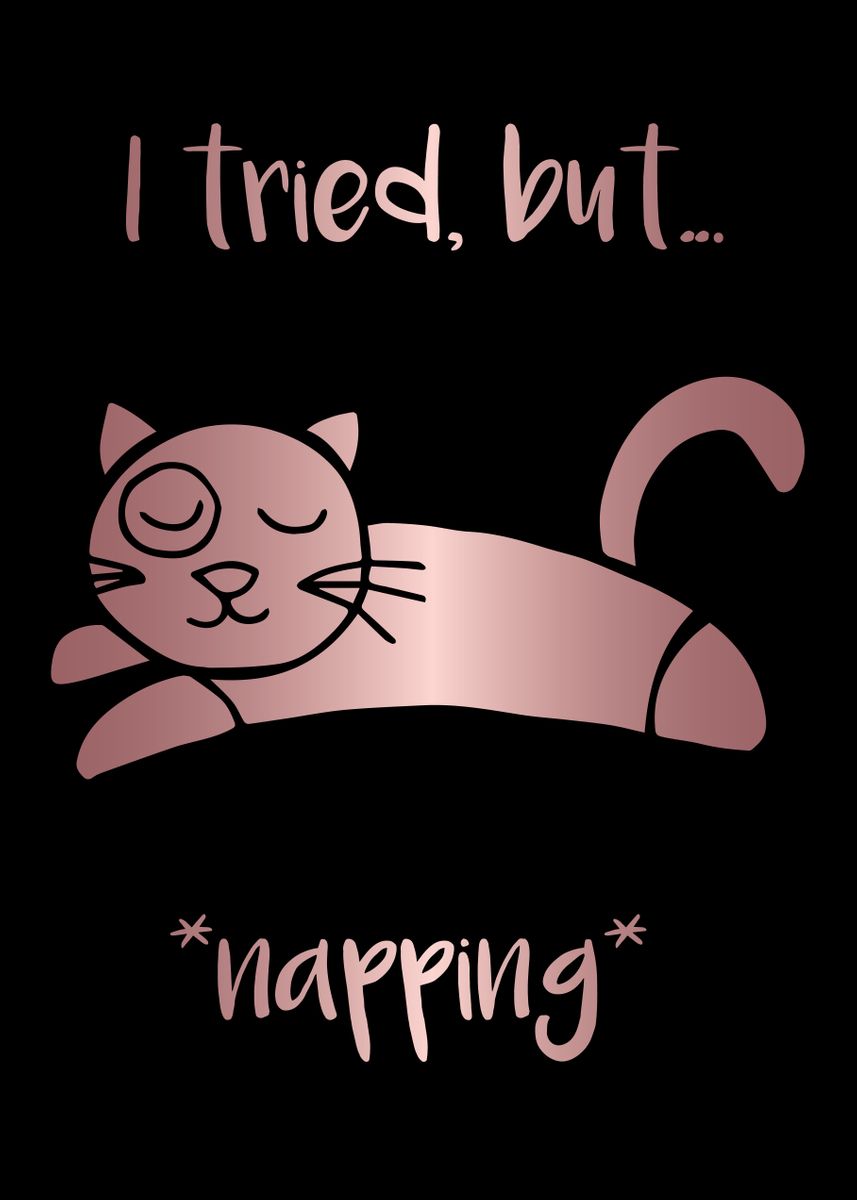 'Nap Cat Animal 10' Poster by Maricris M | Displate