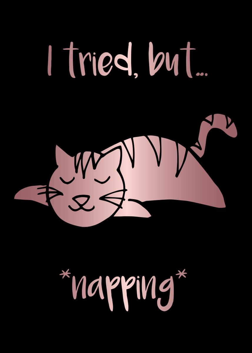 'Nap Cat Animal 30' Poster by Maricris M | Displate