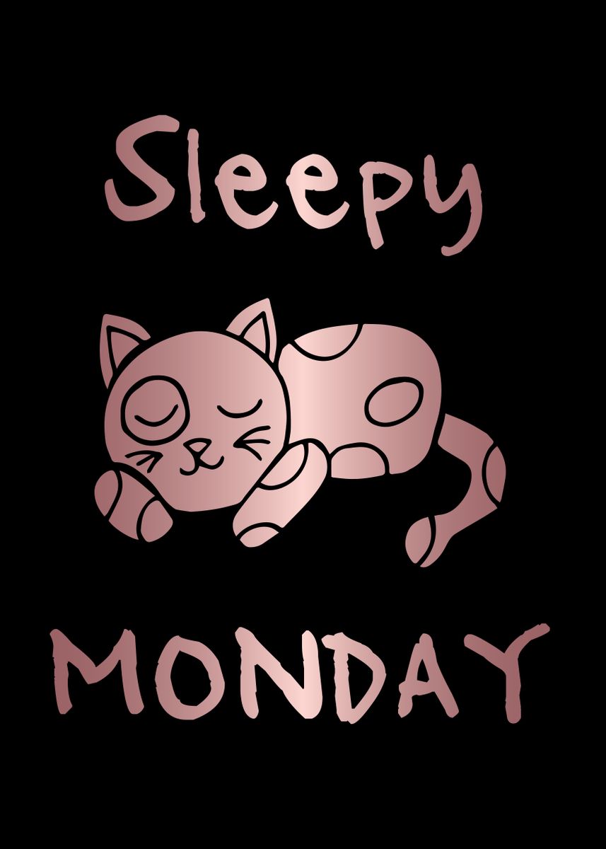 'Funny Monday Cat 32' Poster by Maricris M | Displate