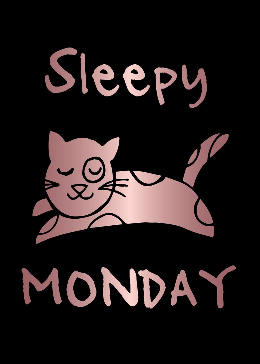 'Funny Monday Cat 14' Poster by Maricris M | Displate