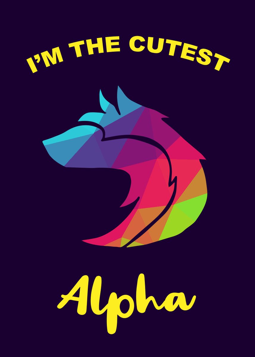'Cute Alpha Wolf 8' Poster by Maricris M | Displate
