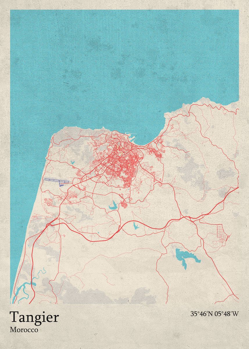 'Tangier Morocco' Poster, picture, metal print, paint by Iwoko | Displate