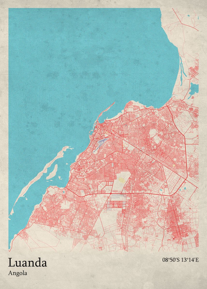 'Luanda Angola' Poster, picture, metal print, paint by Iwoko | Displate