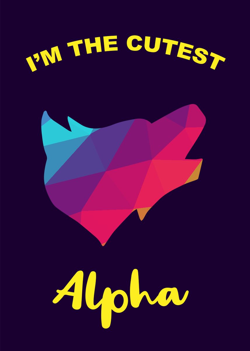 'Cute Alpha Wolf 4' Poster by Maricris M | Displate