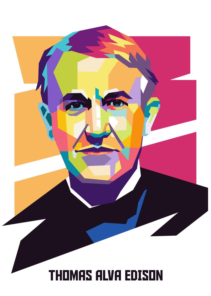 'Thomas Alva Edison ' Poster by Martinus bagas sutanto | Displate
