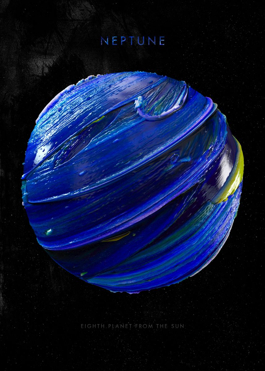 'Neptune' Poster, picture, metal print, paint by Nikita Abakumov | Displate