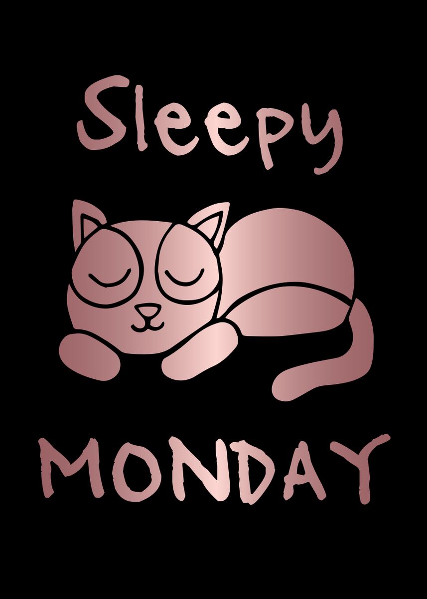 'Funny Monday Cat 17' Poster by Maricris M | Displate