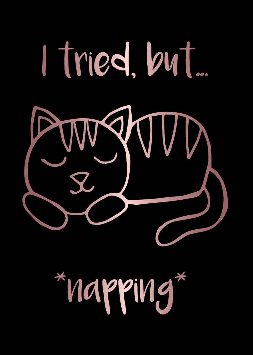 'Nap Cat Animal 3' Poster by Maricris M | Displate