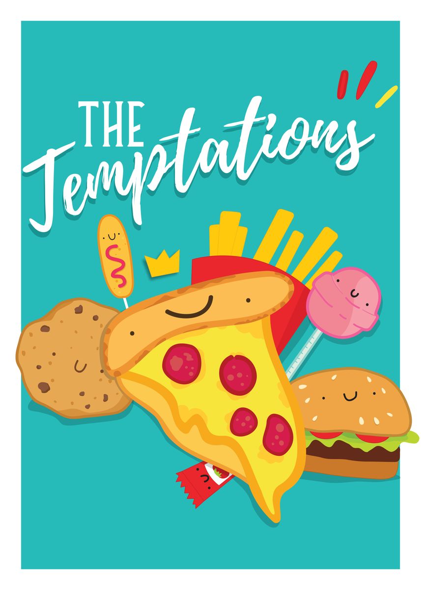 'The Temptations ' Poster, picture, metal print, paint by Zahira ...