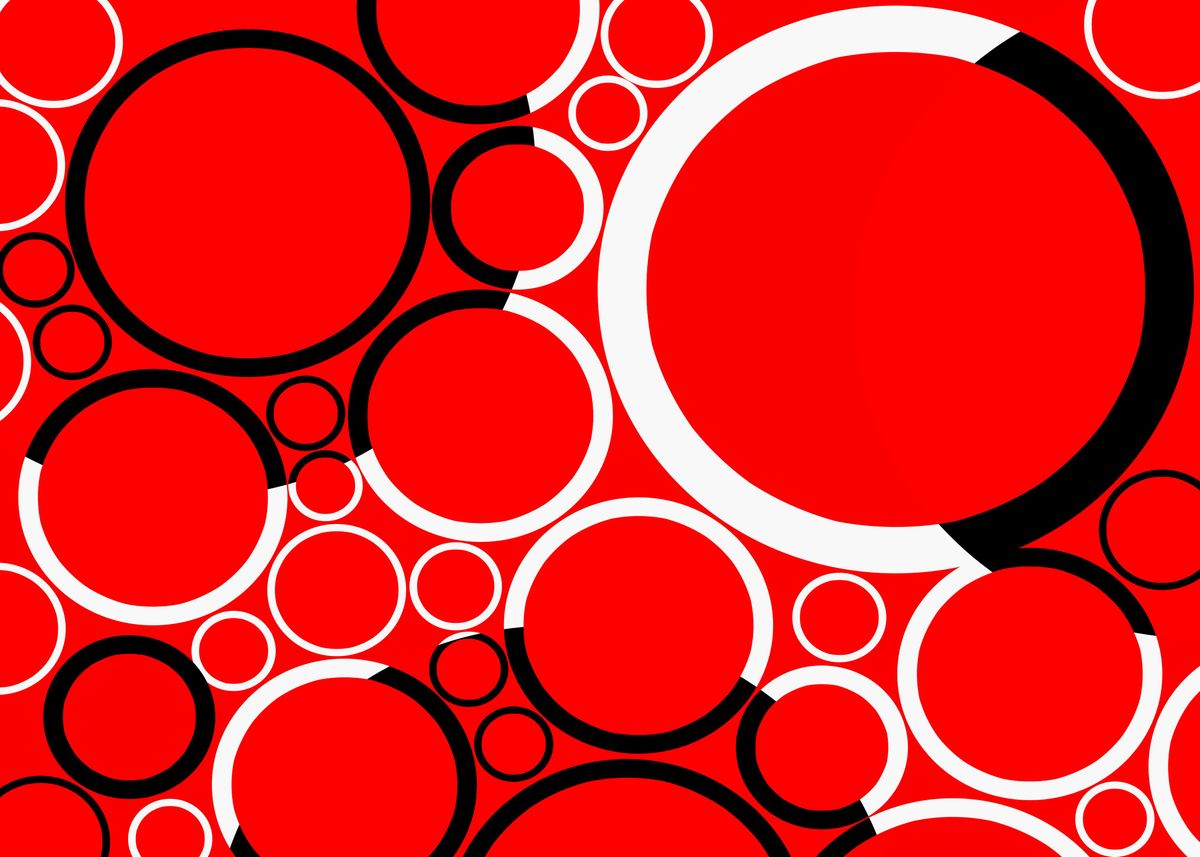 'Red Circle' Poster by Mehran Khan | Displate