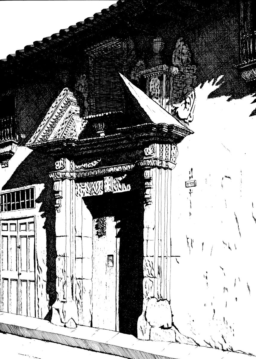 'Fachada de Casona Qosqo' Poster by Carlos Huanambal | Displate