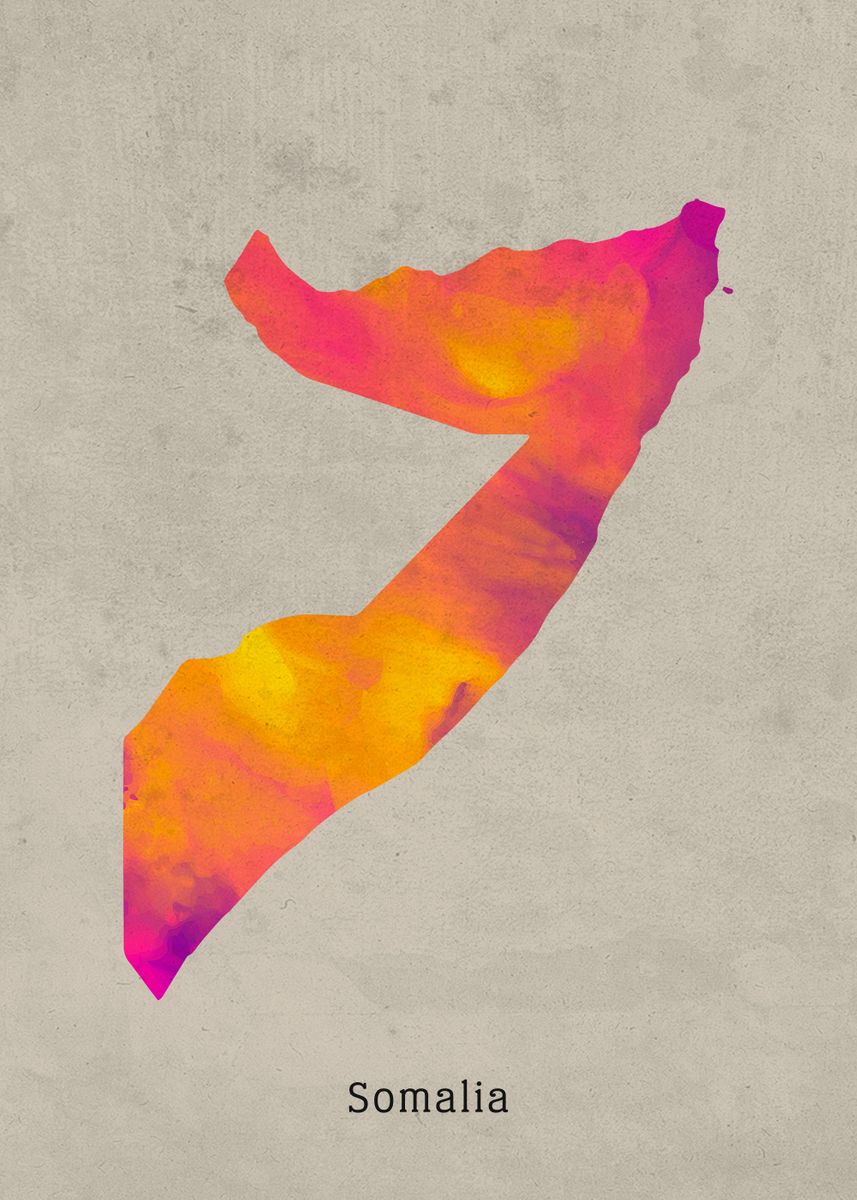 'Somalia' Poster, picture, metal print, paint by Iwoko | Displate