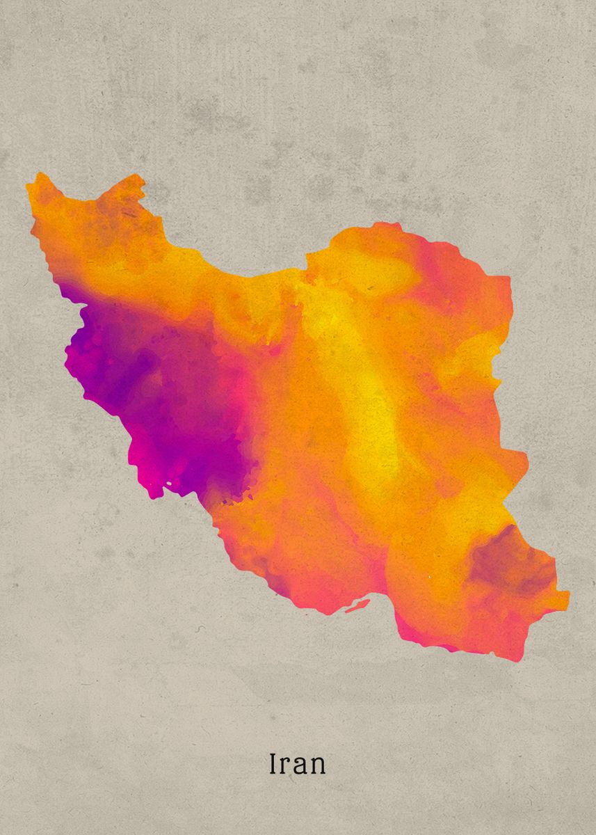 'Iran' Poster, picture, metal print, paint by Iwoko | Displate