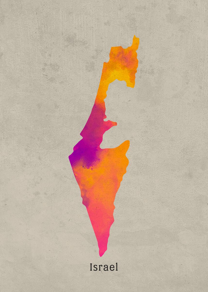 'Israel' Poster, picture, metal print, paint by Iwoko | Displate