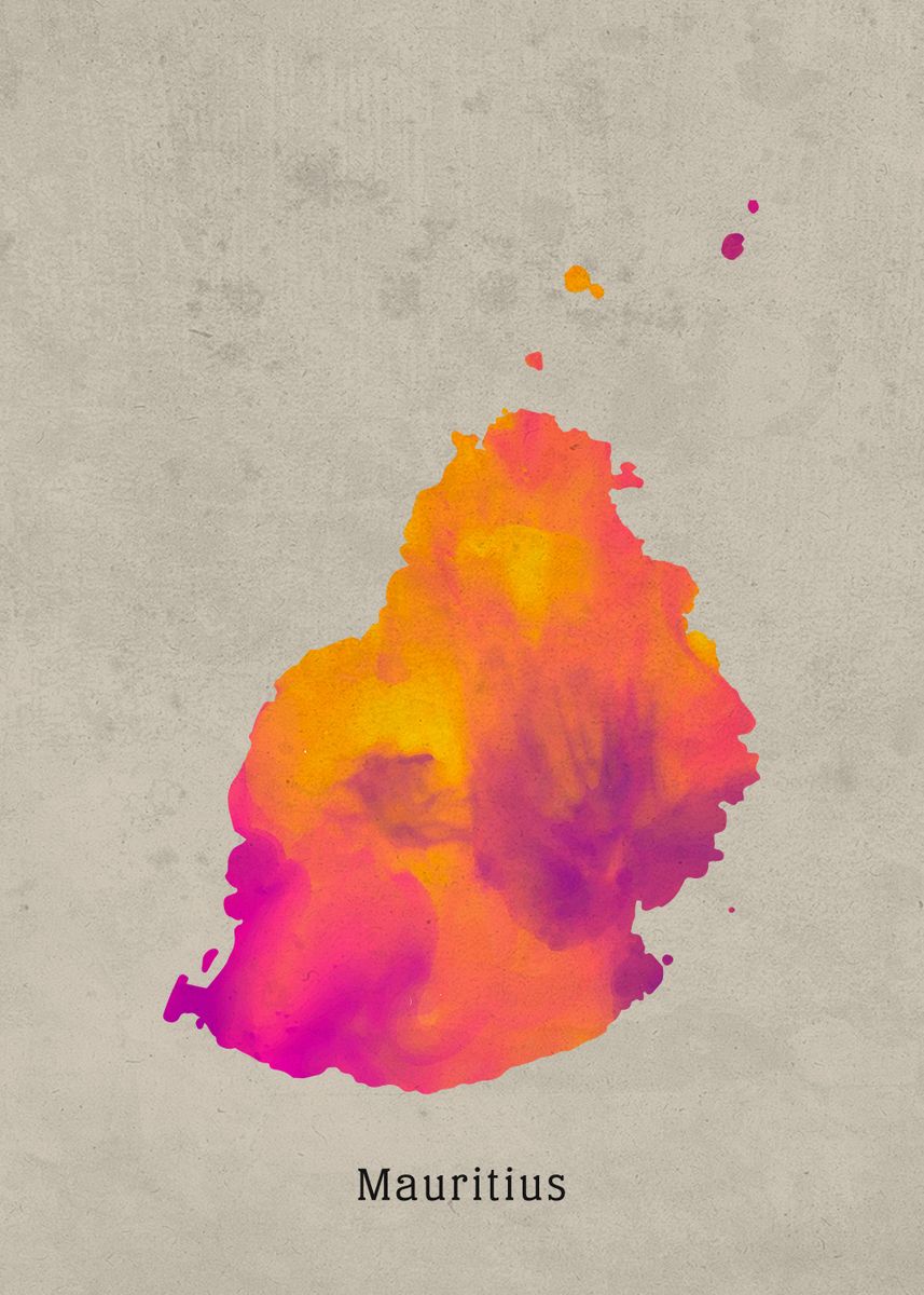 'Mauritius' Poster, picture, metal print, paint by Iwoko | Displate