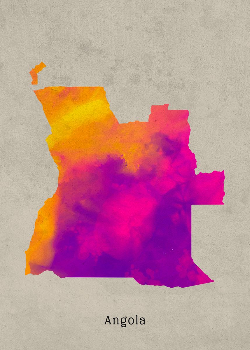 'Angola' Poster, picture, metal print, paint by Iwoko | Displate