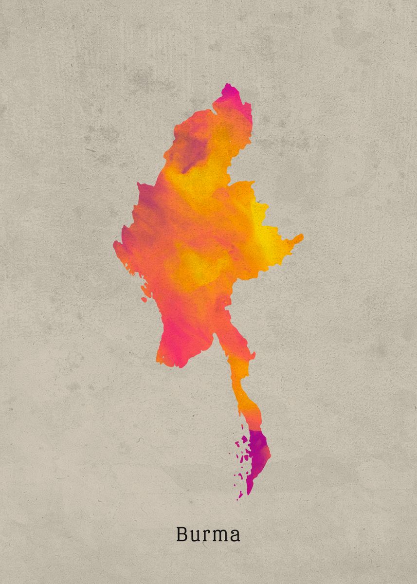 'Burma' Poster, picture, metal print, paint by Iwoko | Displate