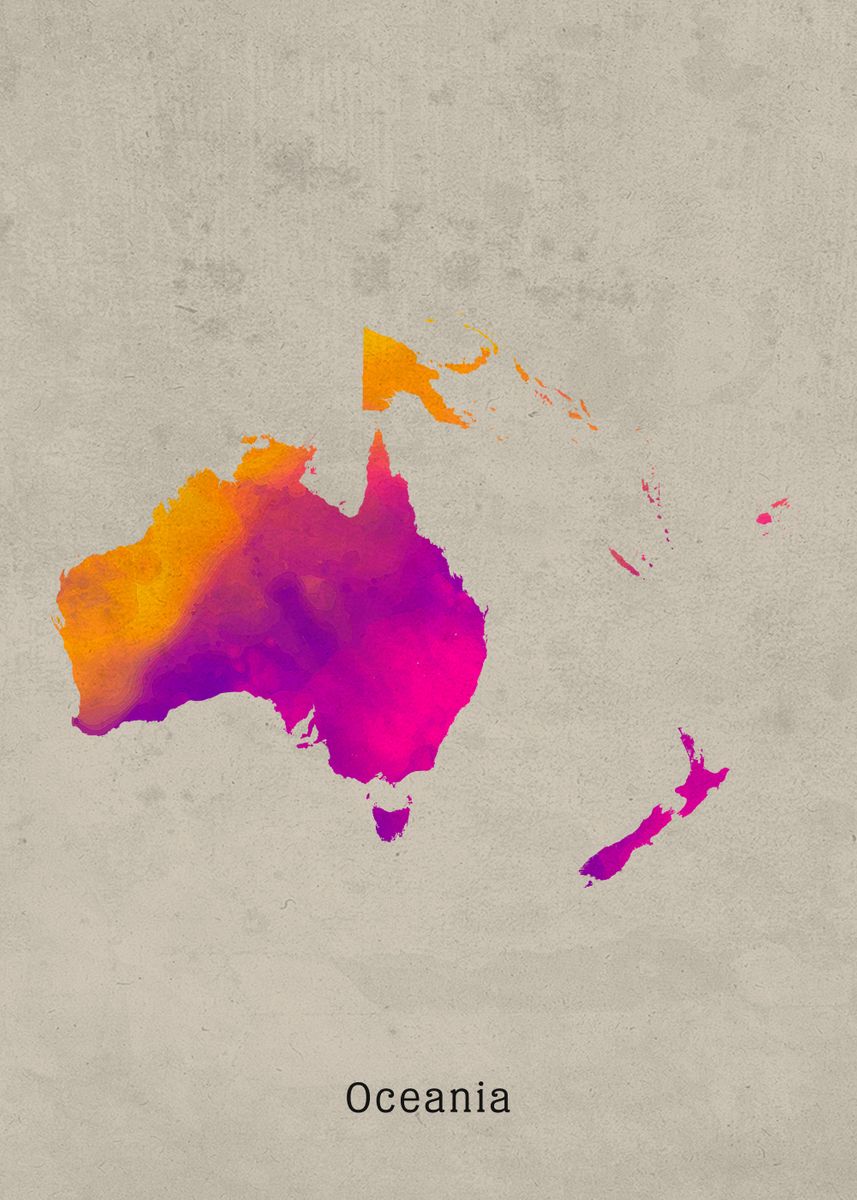 'Oceania' Poster, picture, metal print, paint by Iwoko | Displate