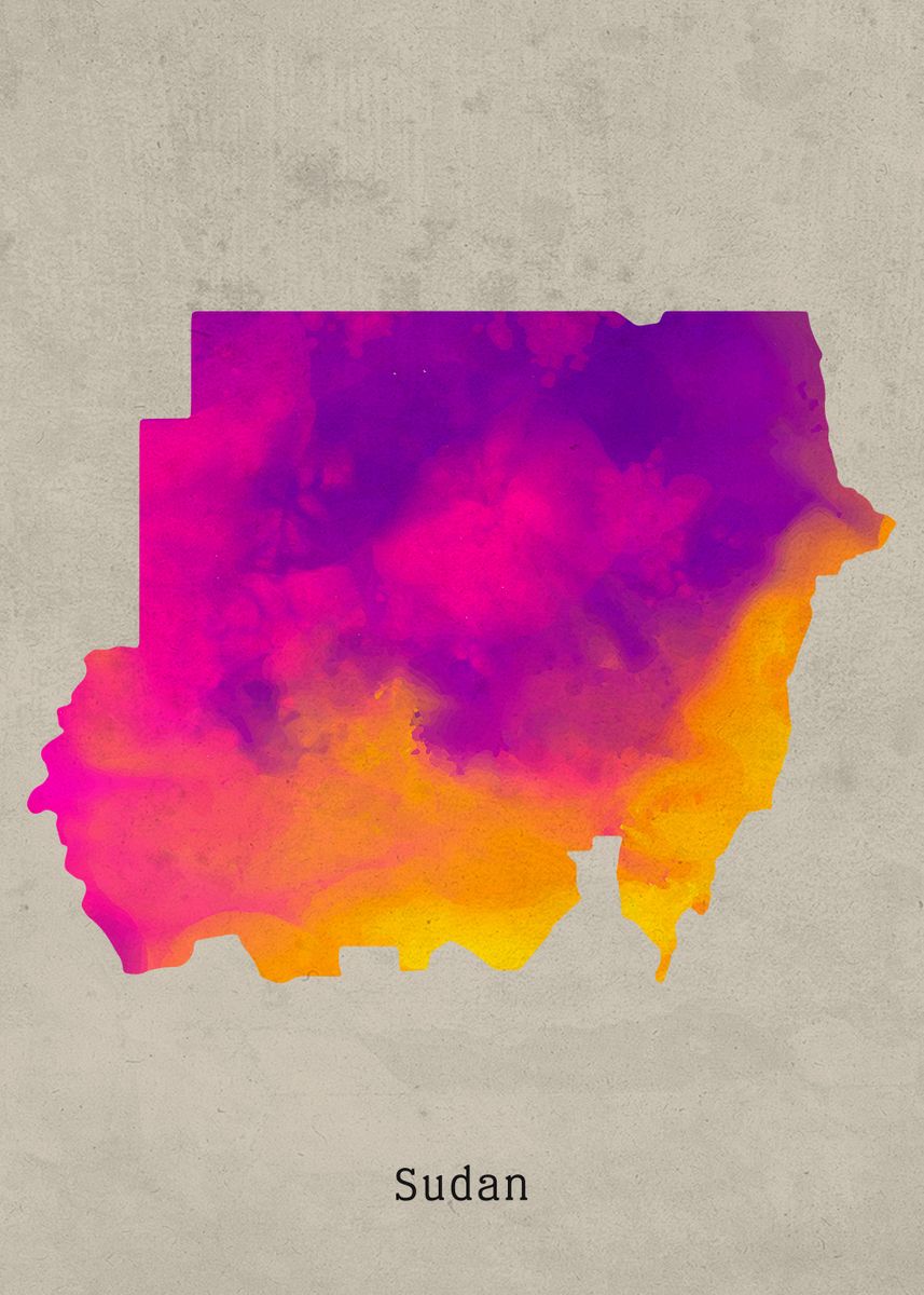 'Sudan' Poster, picture, metal print, paint by Iwoko | Displate