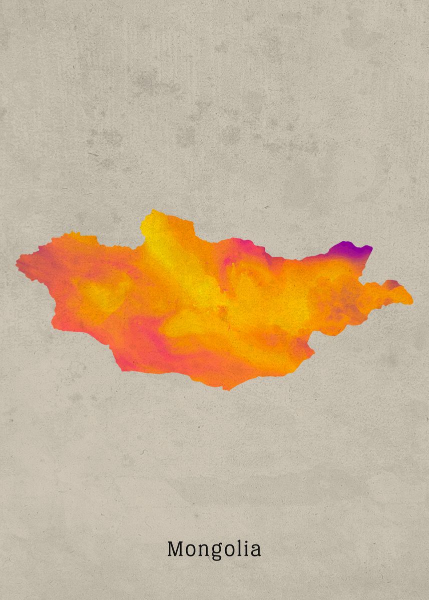 'Mongolia' Poster, picture, metal print, paint by Iwoko | Displate