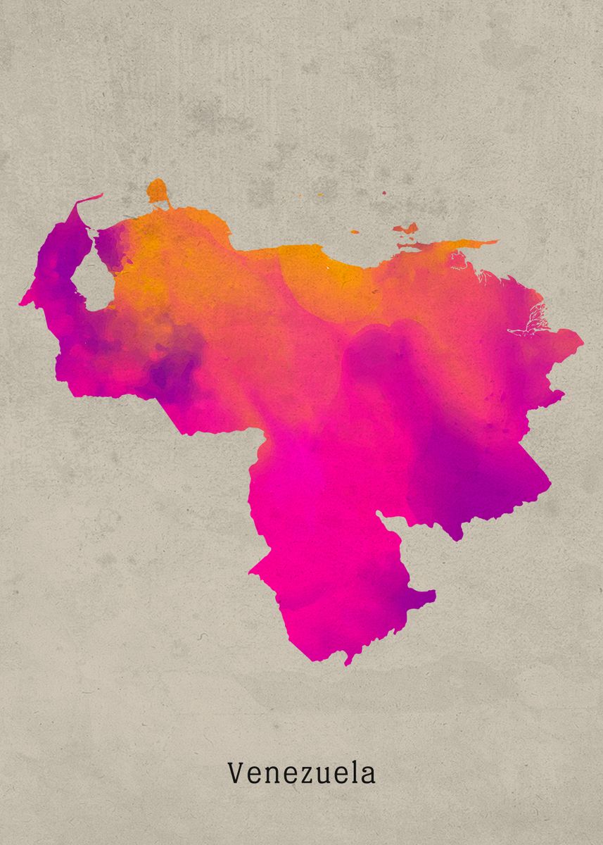 'Venezuela' Poster, picture, metal print, paint by Iwoko | Displate