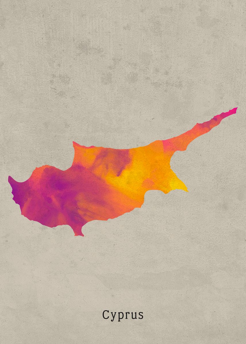 'Cyprus' Poster, picture, metal print, paint by Iwoko | Displate