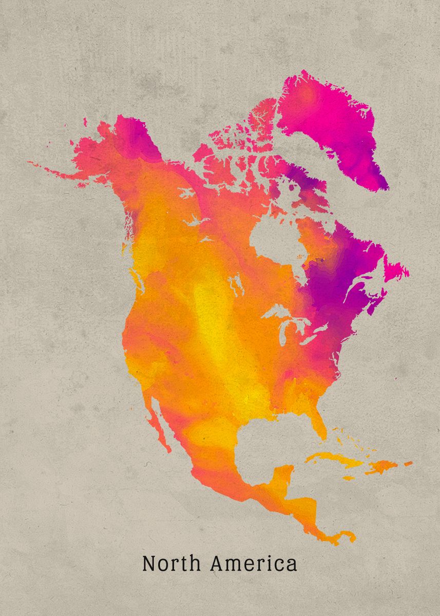 'North America' Poster by Iwoko | Displate