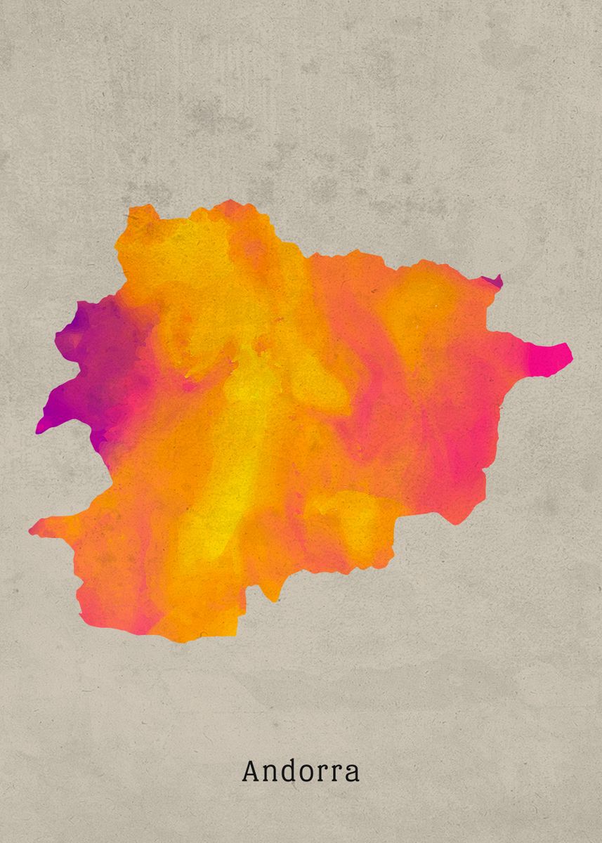 'Andorra' Poster, picture, metal print, paint by Iwoko | Displate