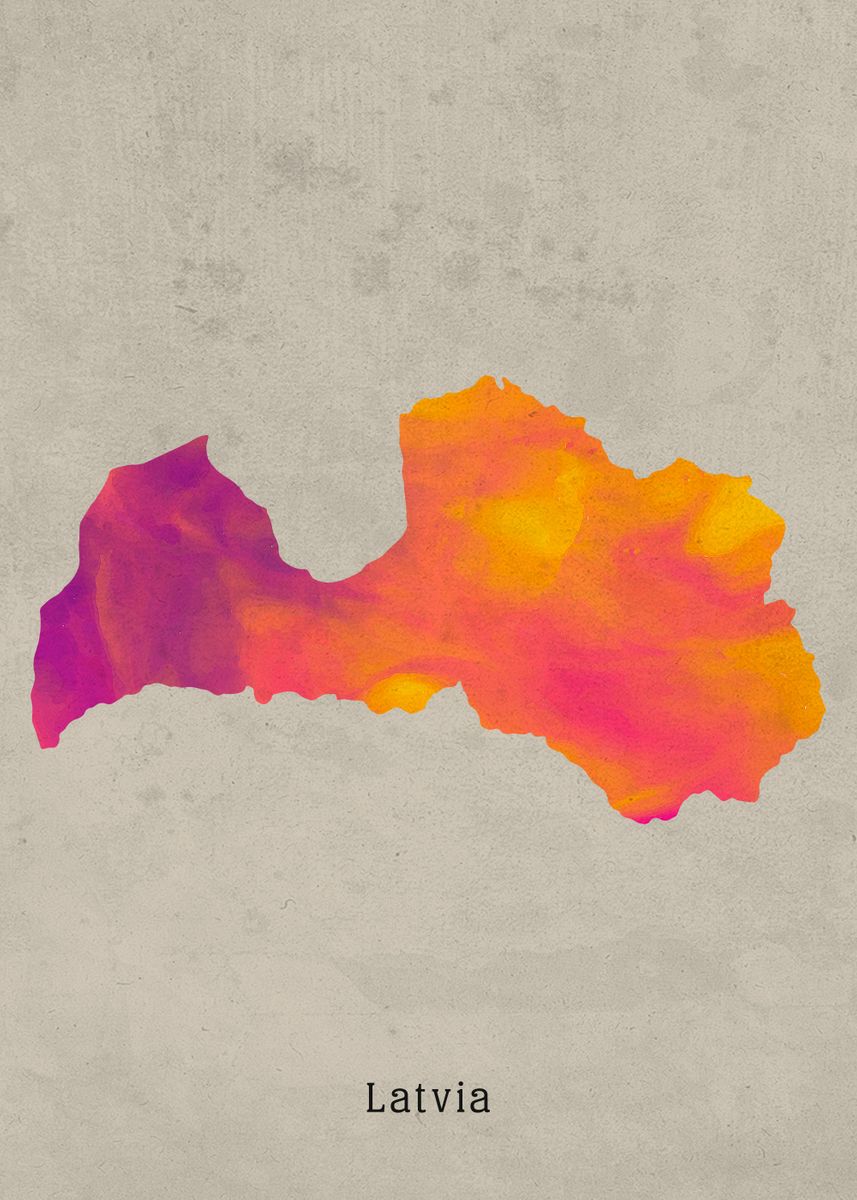 'Latvia' Poster by Iwoko | Displate