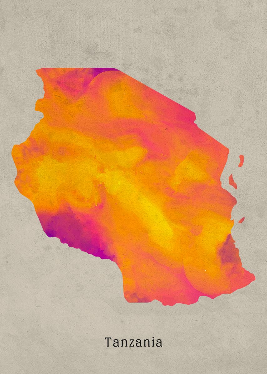 'Tanzania' Poster, picture, metal print, paint by Iwoko | Displate