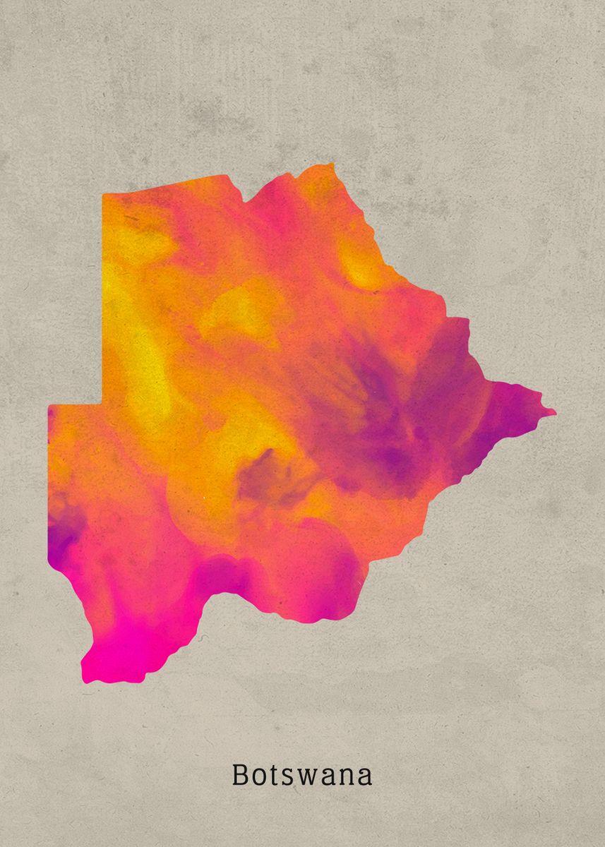 'Botswana' Poster, picture, metal print, paint by Iwoko | Displate