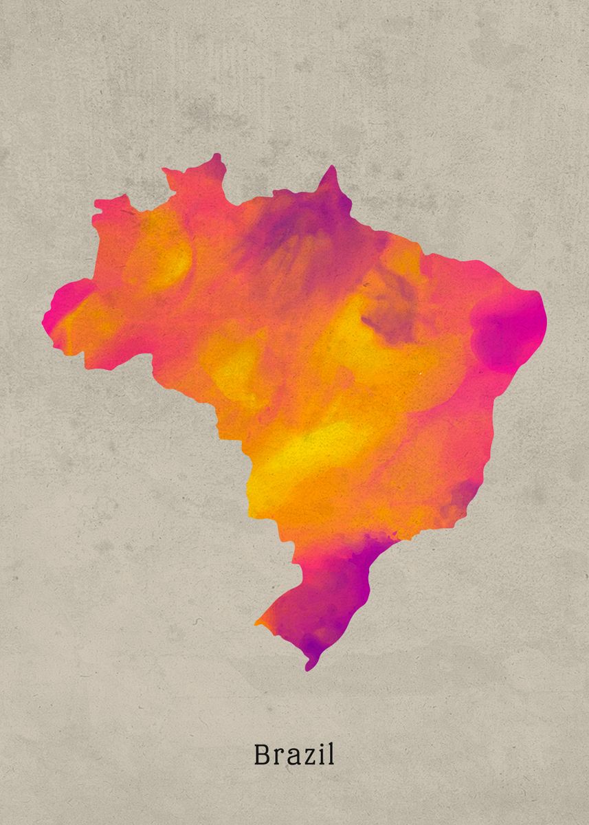 'Brazil' Poster by Iwoko | Displate