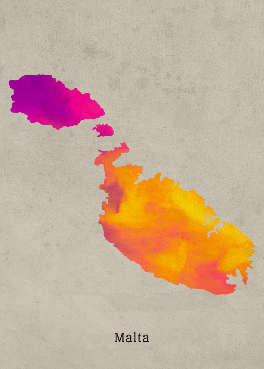 'Malta' Poster, picture, metal print, paint by Iwoko | Displate