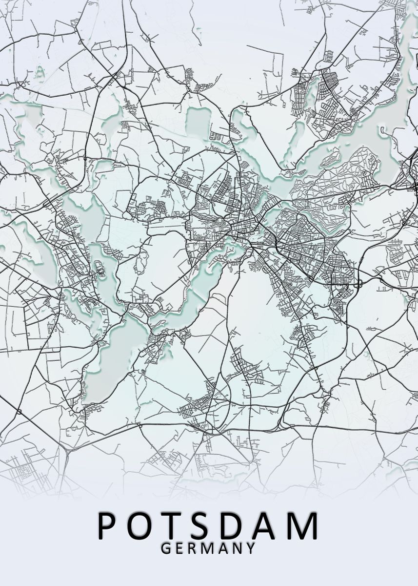 'Potsdam Germany City Map' Poster by City Map Art Prints | Displate