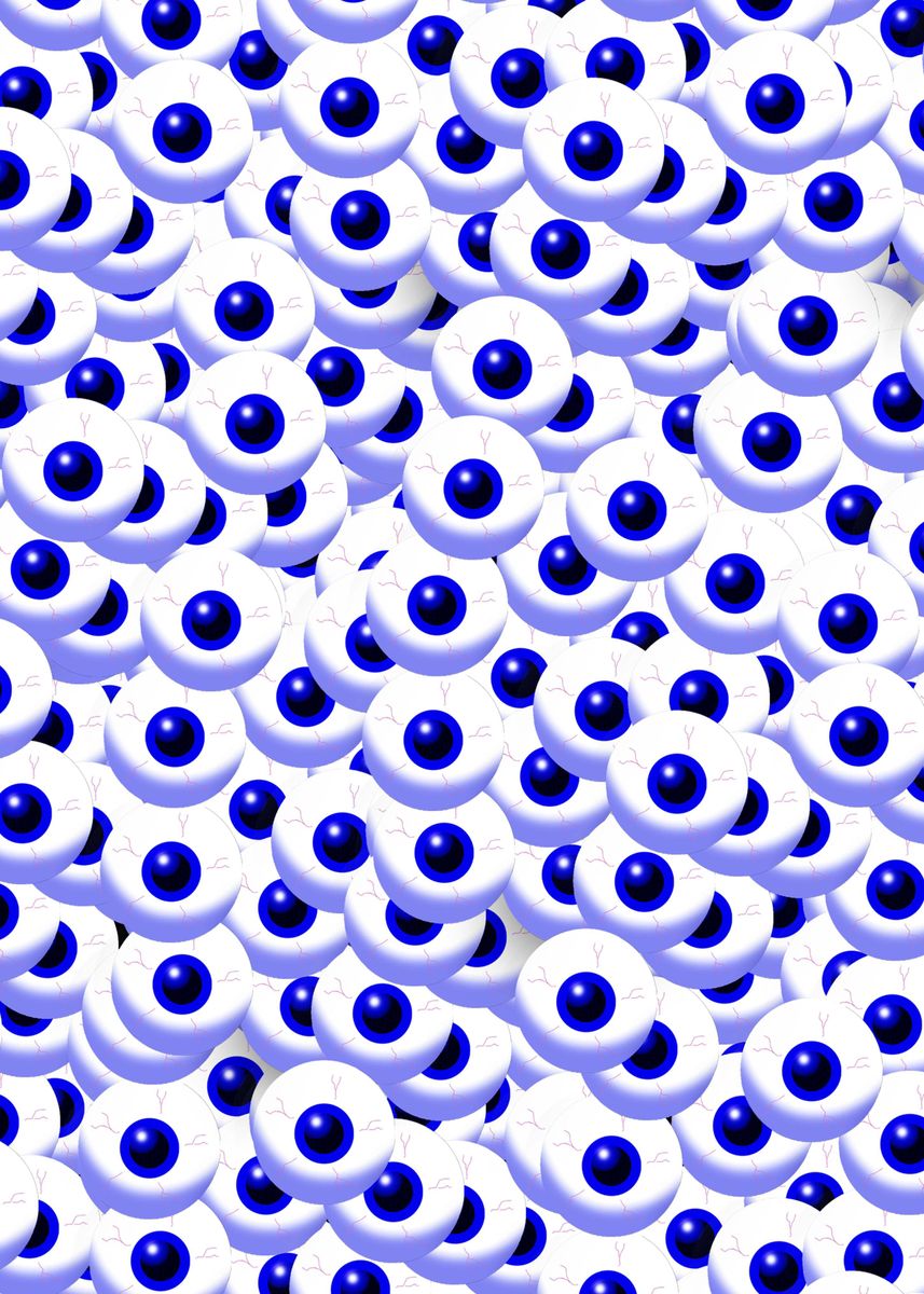 'Eyeballs' Poster, picture, metal print, paint by Tray Summerall | Displate