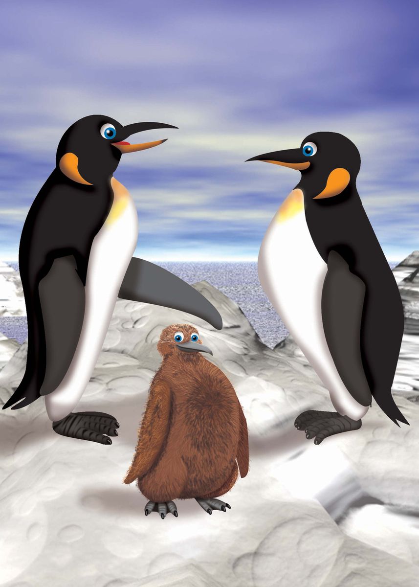 'King penguins' Poster by Tray Summerall | Displate