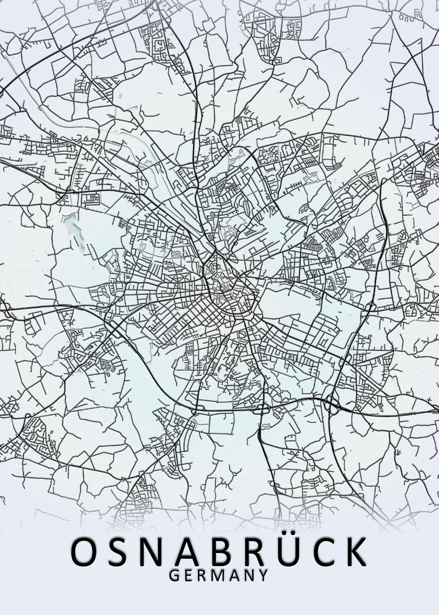 'Osnabruck Germany City Map' Poster by City Map Art Prints | Displate