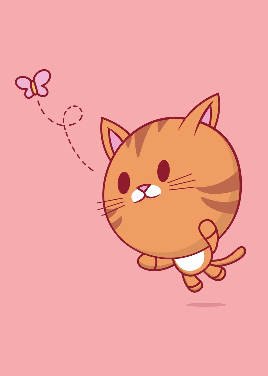 'Cute Cat' Poster by Leandro Jorge | Displate