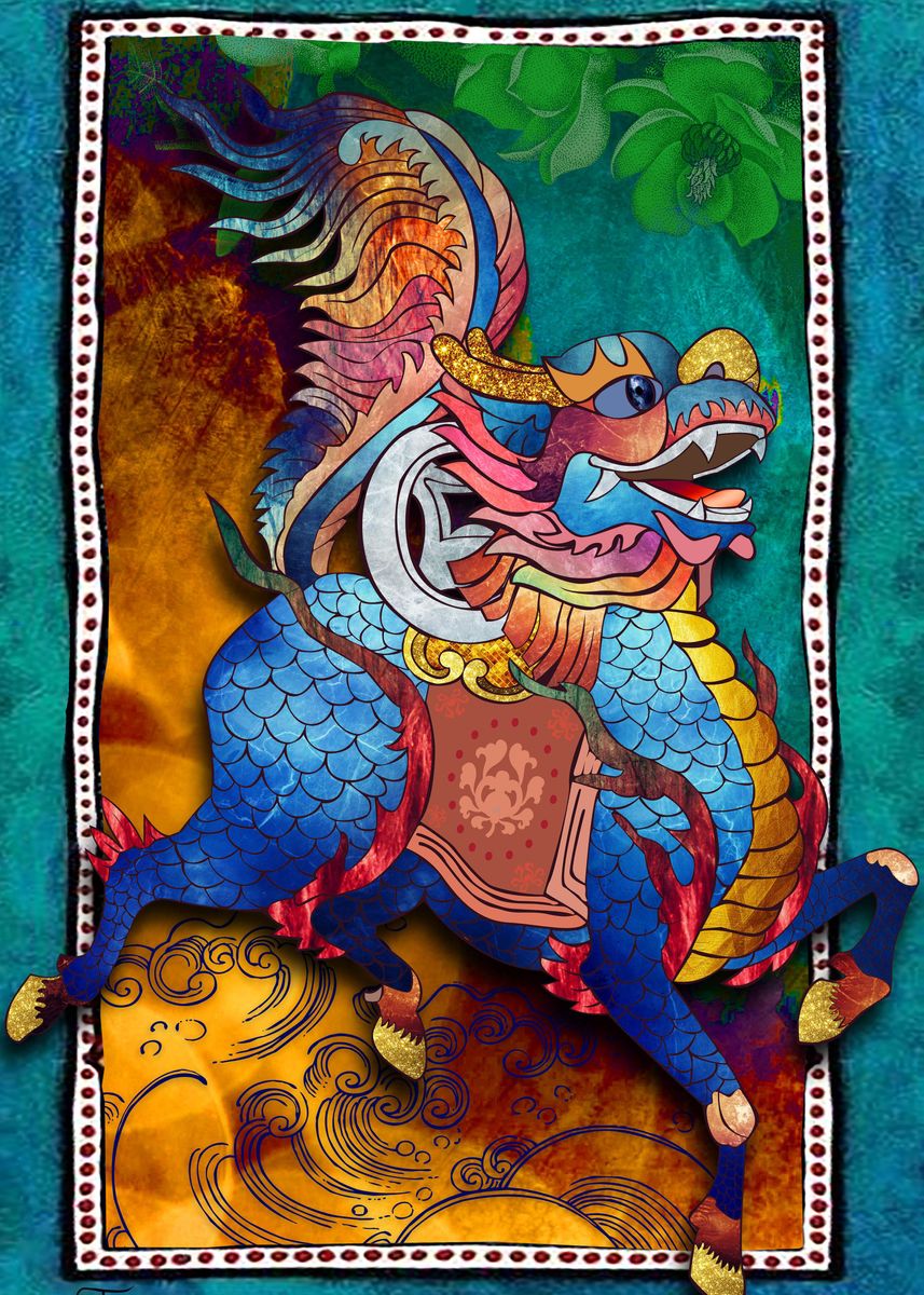 'The dragon code' Poster, picture, metal print, paint by Nga Nguyen ...