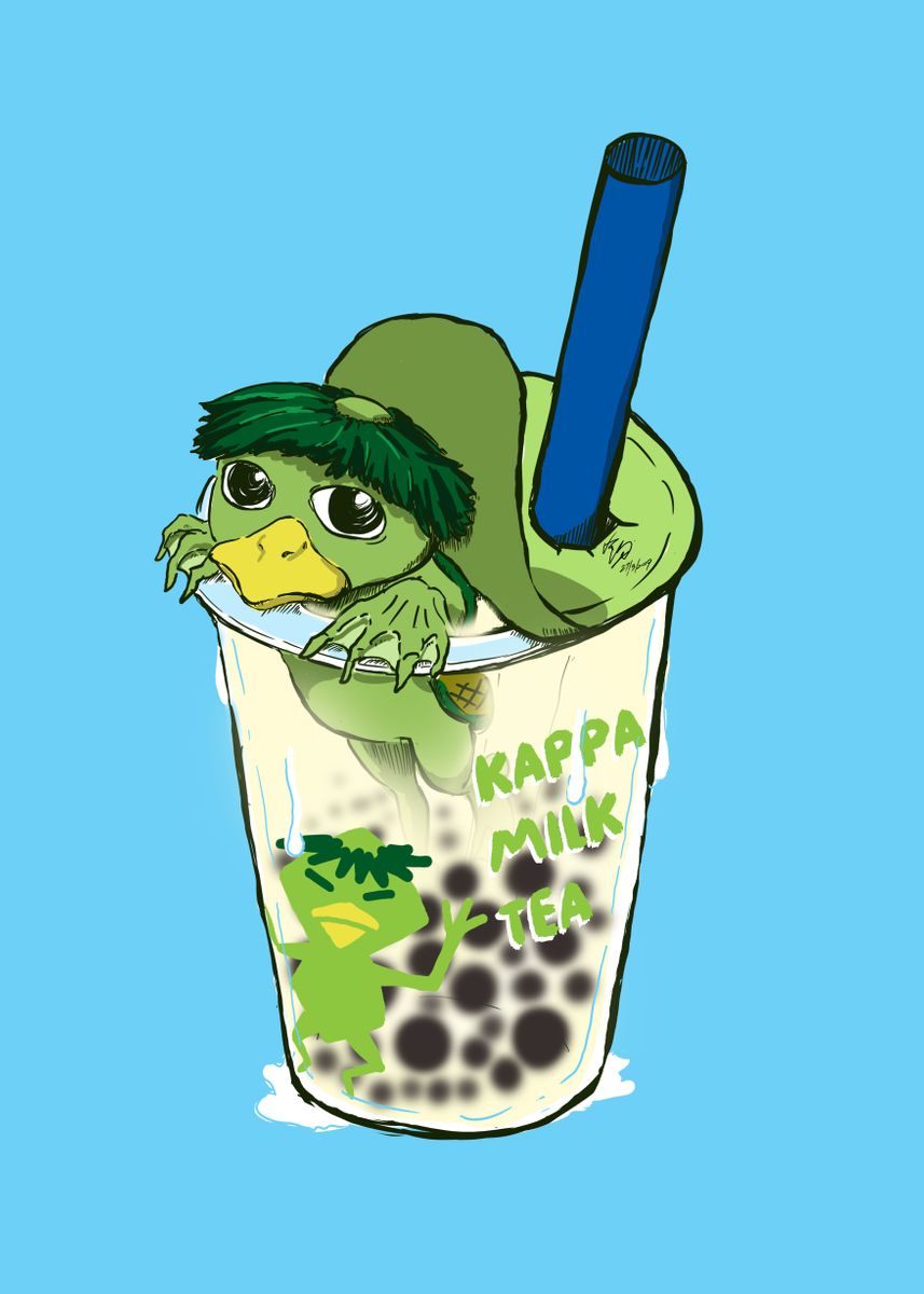 'Kappa Milk Tea ' Poster, picture, metal print, paint by TENG JUN ...