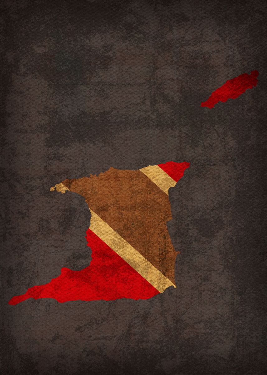 'Trinidad and Tobago Map' Poster by Design Turnpike | Displate